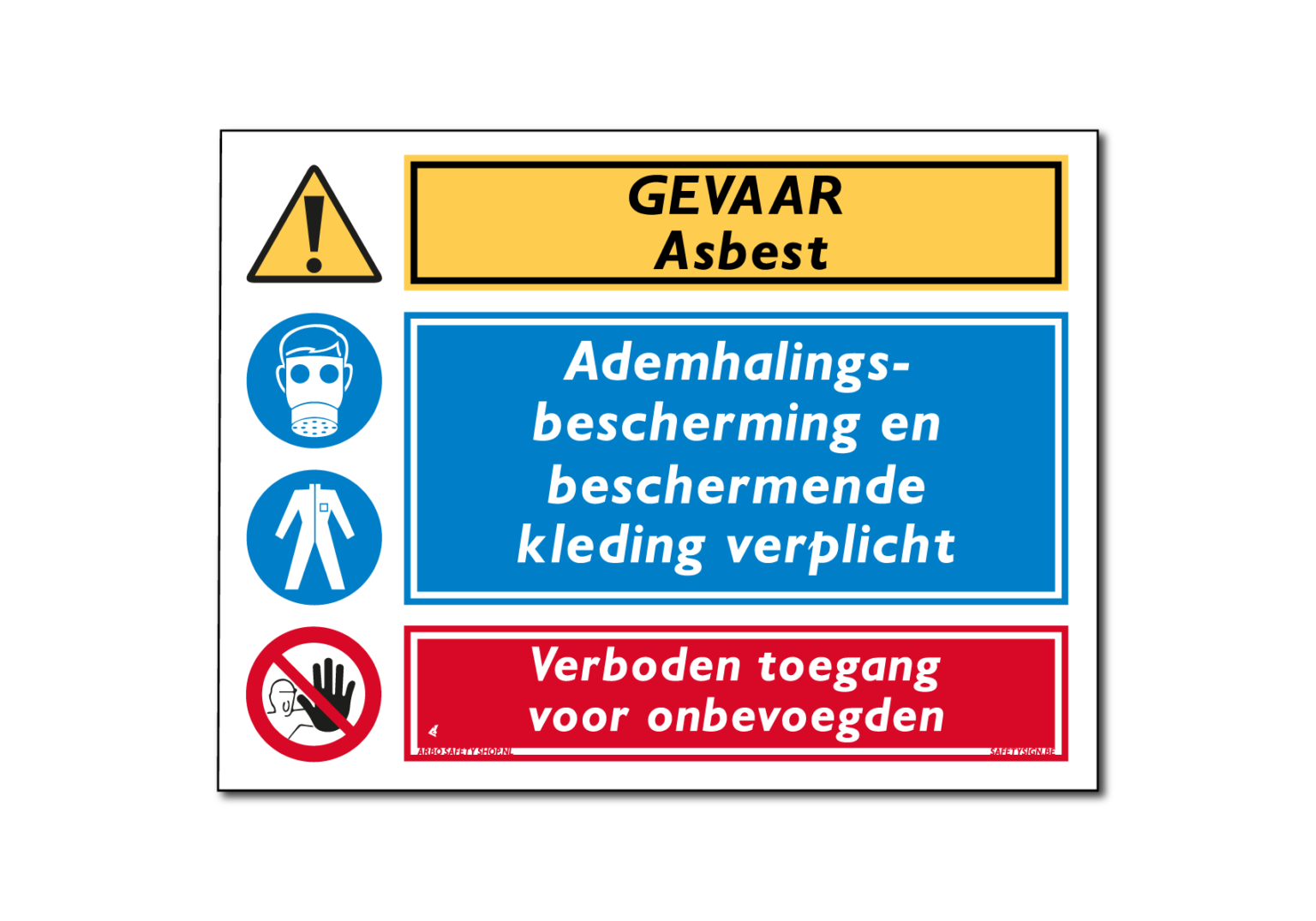 Combinatiebord-Ontwerp zelf GEVAAR Veiligheids bord - Mijnnaamplaat.nl
