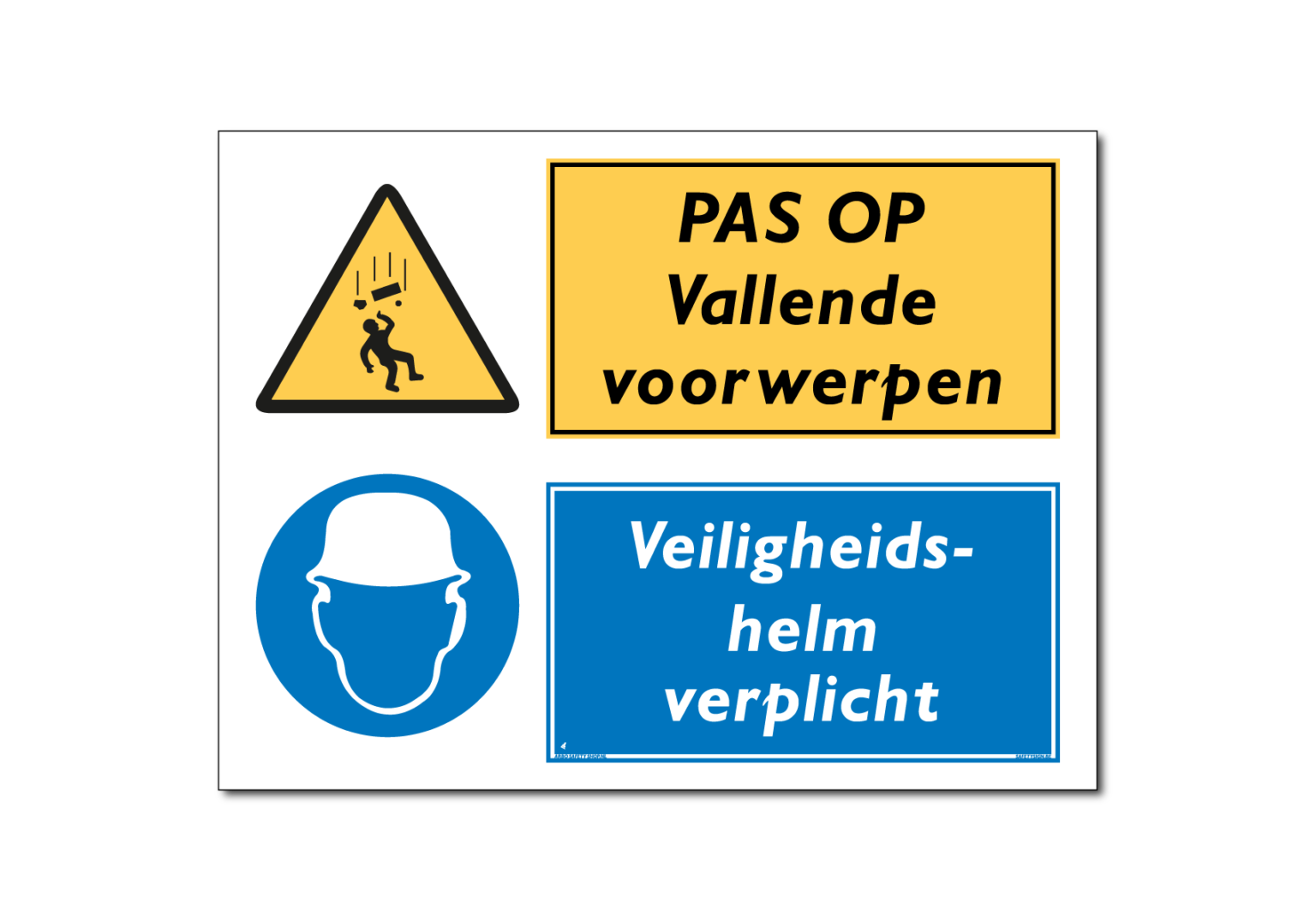 Helm verplicht bord - Ontwerp uw bedrijfsborden zelf op Mijnnaamplaat.be